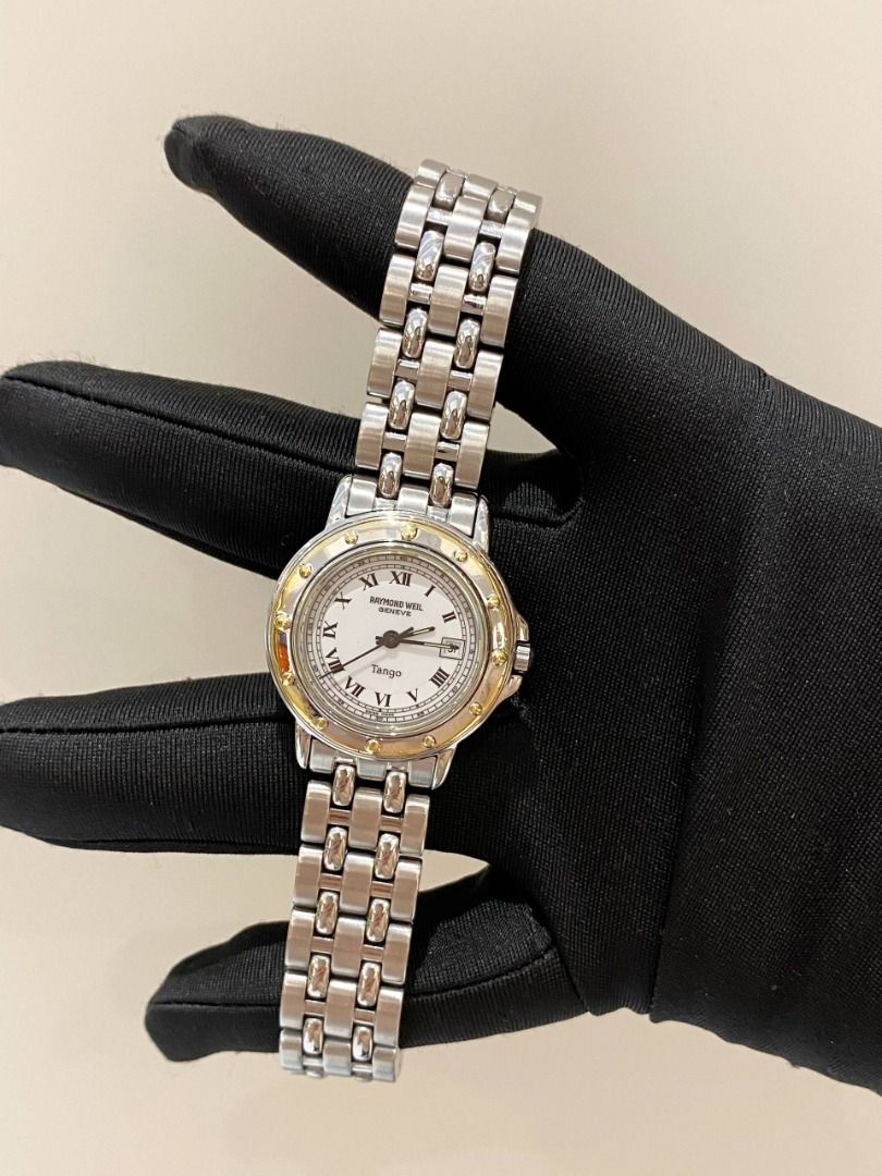 RAYMOND WEIL TANGO LADIES REF 5360 WHITE ROMAN NUMERALS DIAL 27MM ...