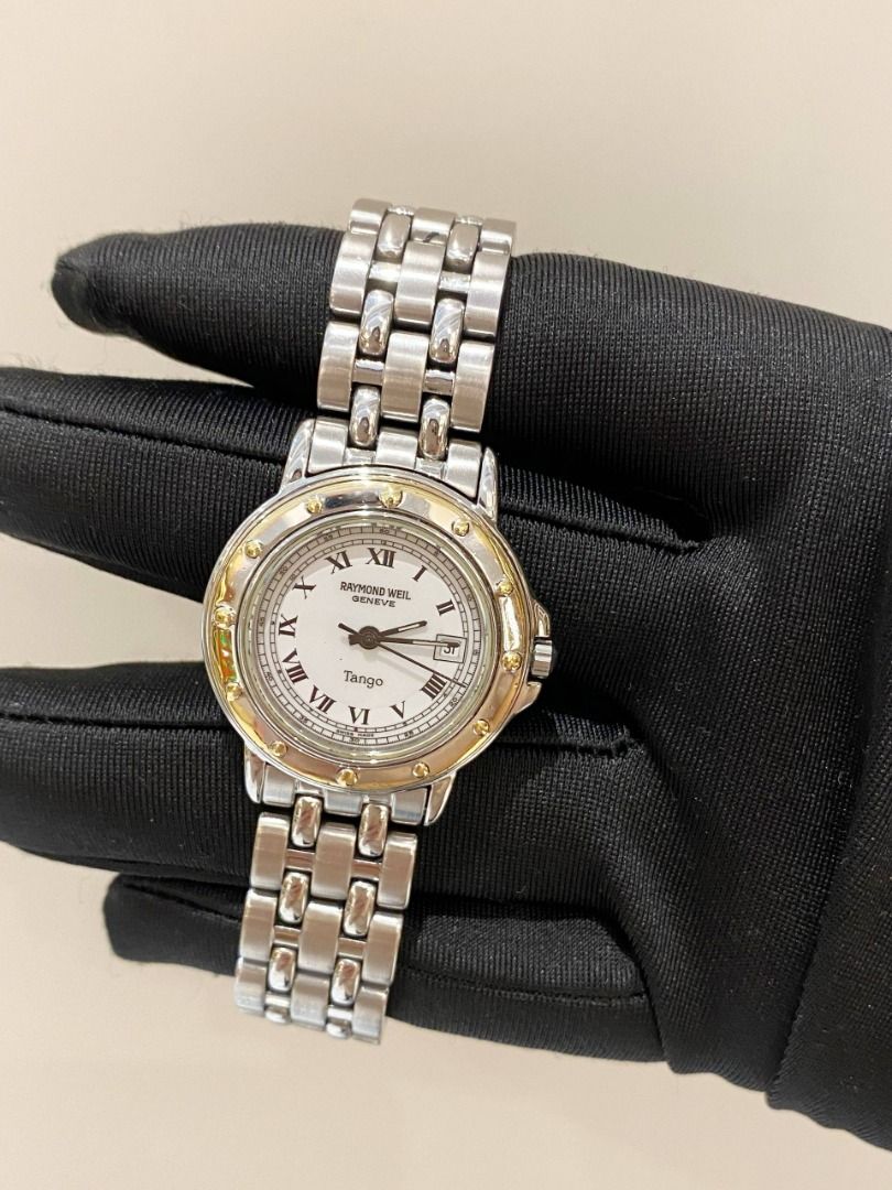 RAYMOND WEIL TANGO LADIES REF 5360 WHITE ROMAN NUMERALS DIAL 27MM ...