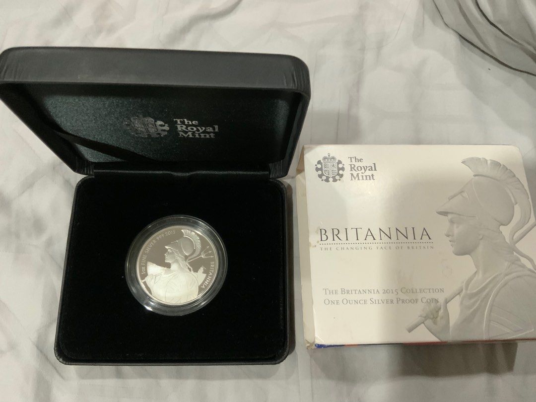 Royal Mint Britannia 2015 One Ounce Silver Proof Coin, Hobbies & Toys ...