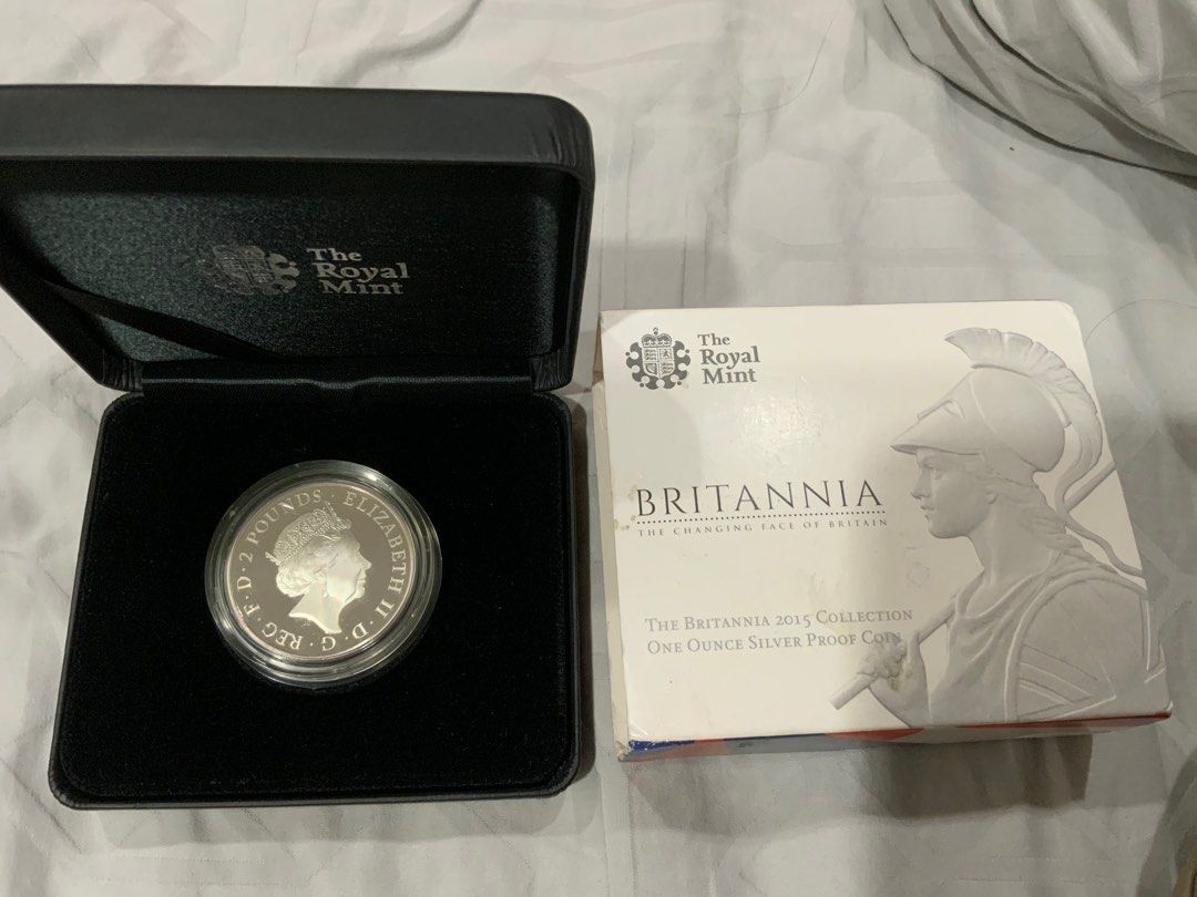 Royal Mint Britannia 2015 One Ounce Silver Proof Coin, Hobbies & Toys ...