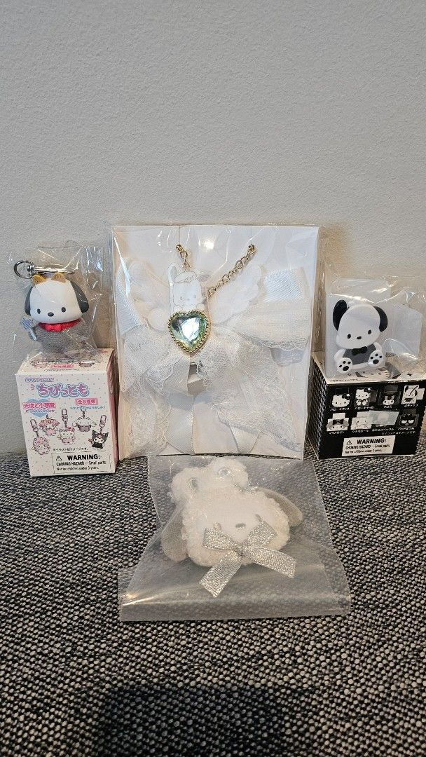 Sanrio Pochacco bundle - angel devil keychain frost ribbon hair claw ...