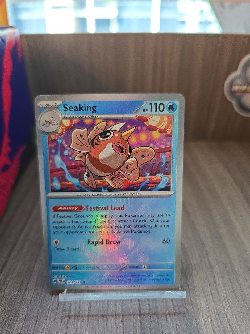 Seaking pokeball Pokemon Card, Hobbies & Toys, Toys & Games on Carousell