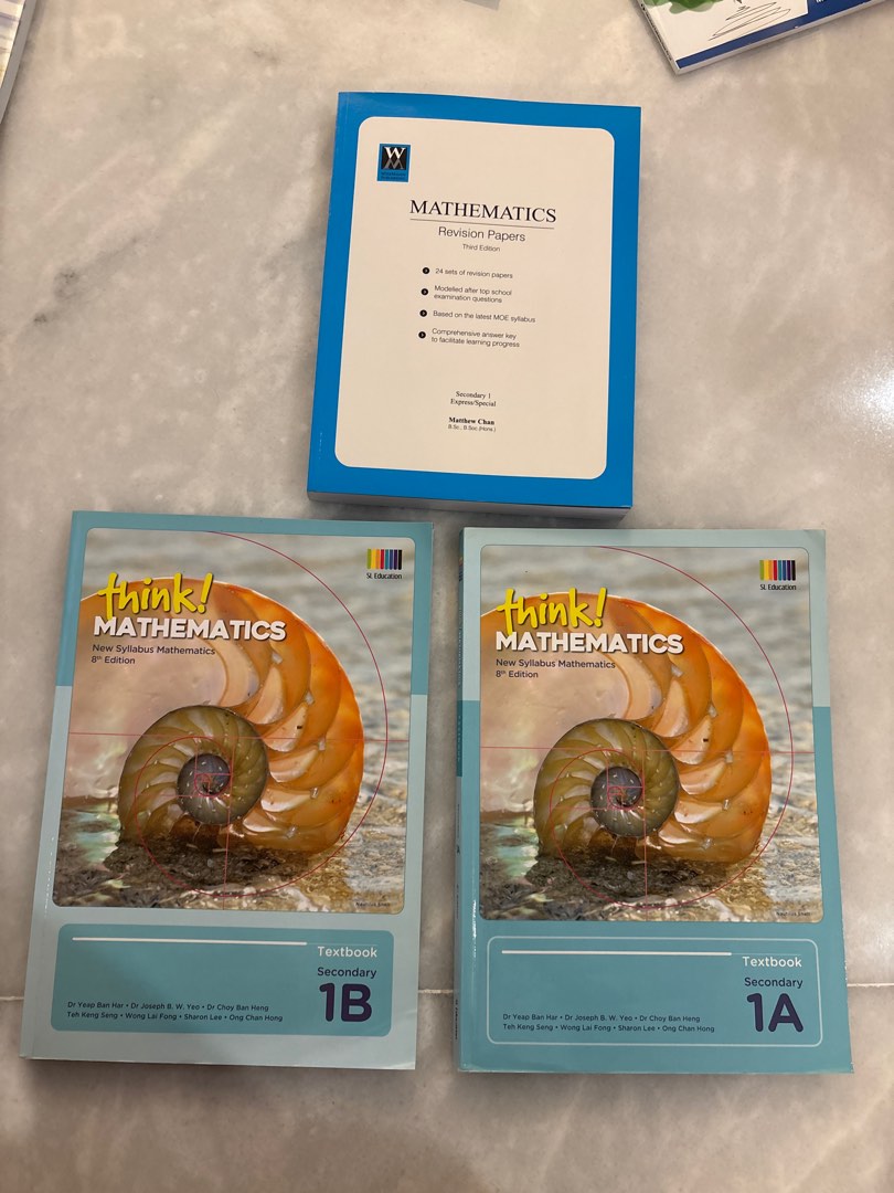 Secondary Mathematics Textbooks 1A & 1B + revision papers, Hobbies ...