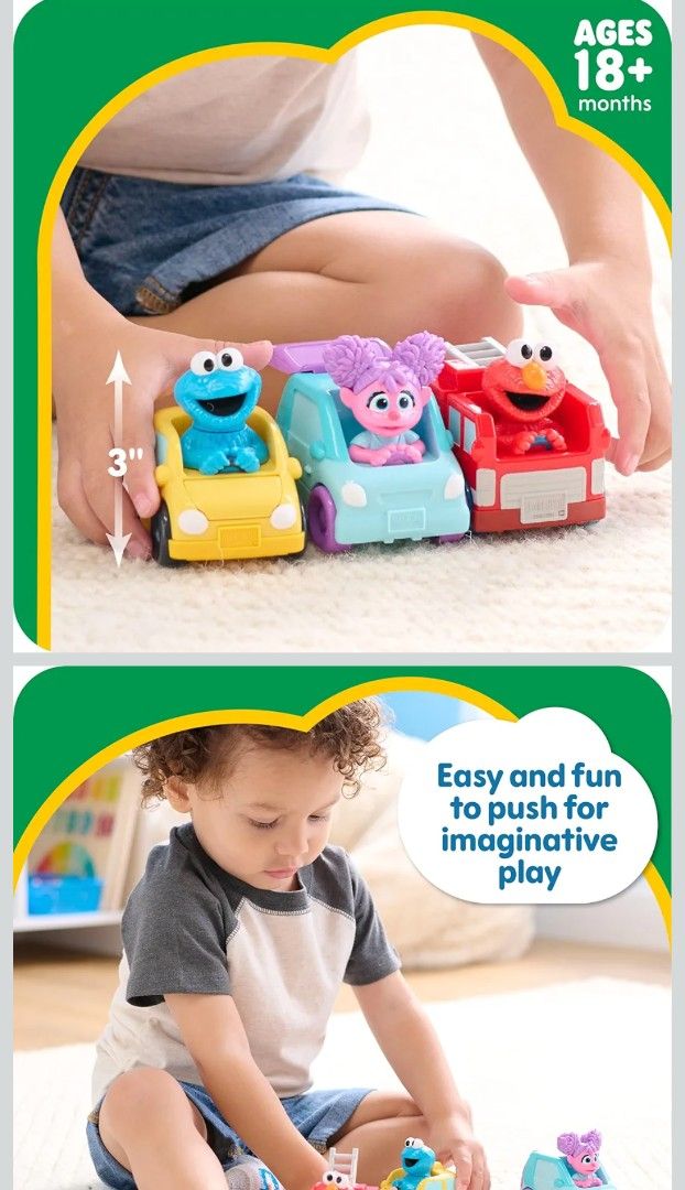 Sesame Street Twist & Pop Wheelies Combo Pack, Hobbies & Toys, Toys ...