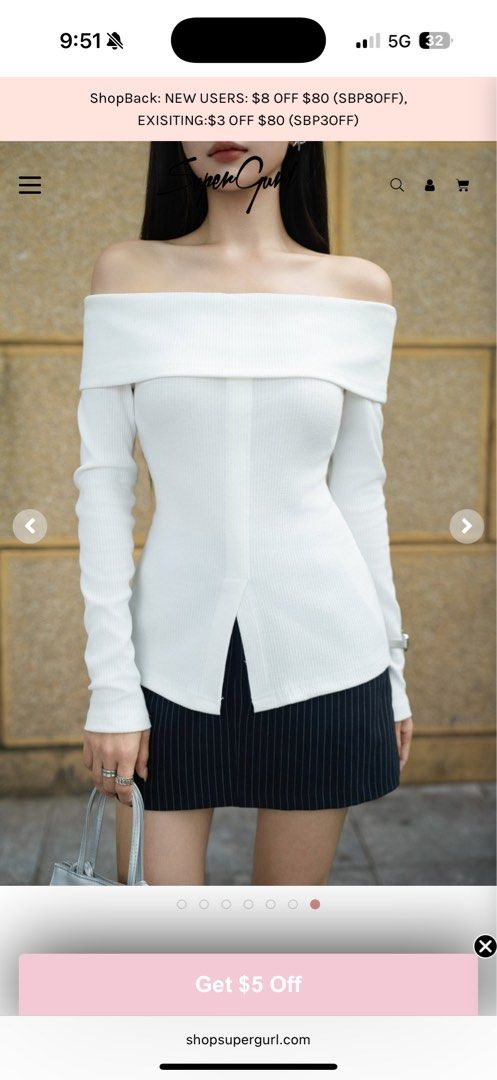 Supergurl Patsy Pinstripe Skorts (Midnight Blue) (S), Women's Fashion ...