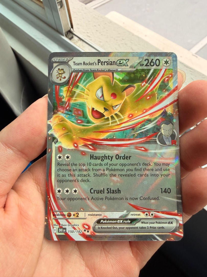 Team Rocket’s Persian Ex 150 Destined Rivals Playables Pokemon TCG ...