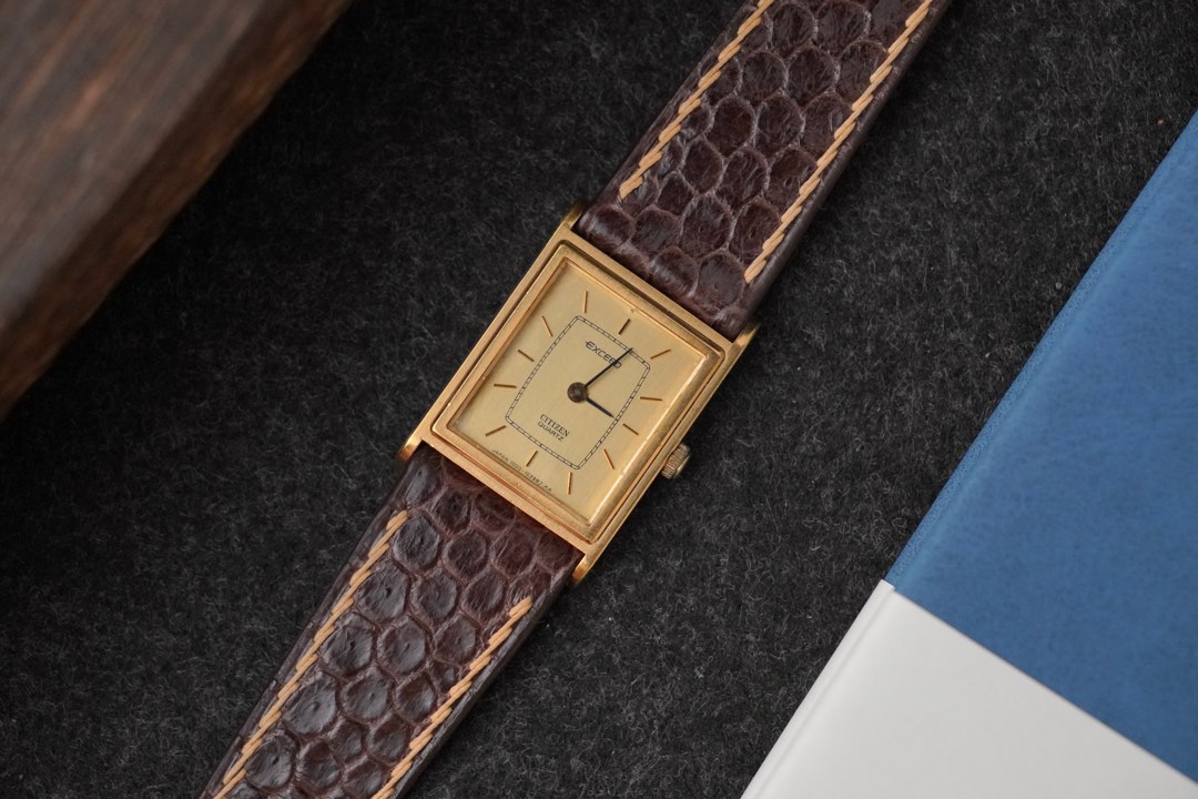VINTAGE CITIZEN EXCEED TANK DRESS WATCH | GOLD-PLATED, Men's Fashion ...