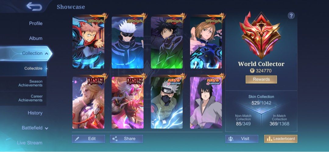 Mobile Legends High Winrate World Collector account mlbb, Video Gaming ...
