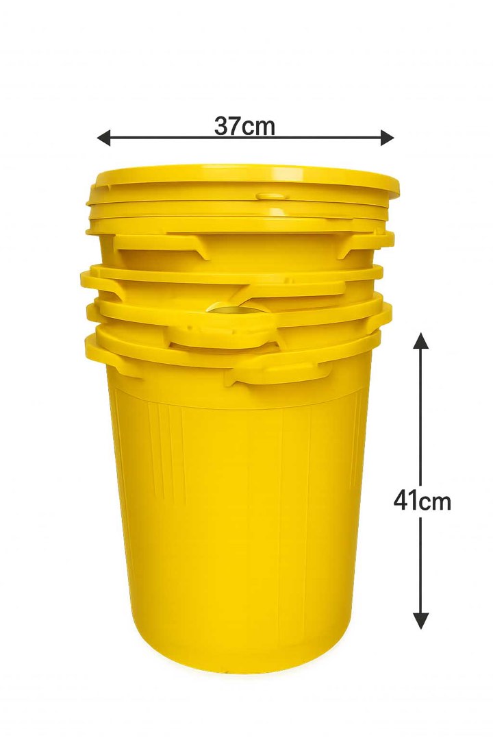 Yellow Plastic Bucket with Lid / Plastic Pail With Cover |Water Storage ...