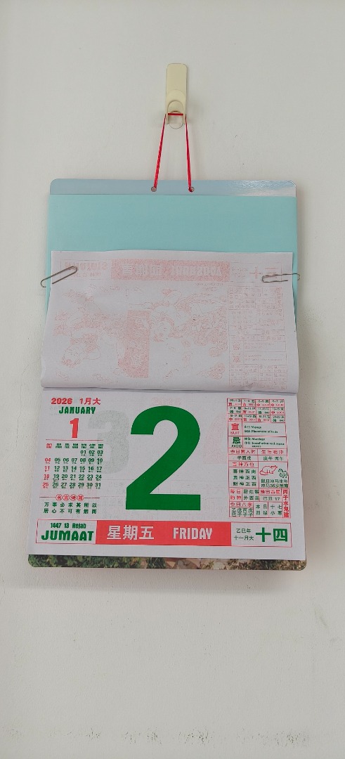 2026 365-Day Chinese Almanac Lunar Traditional Tear Wall Calendar (Year ...