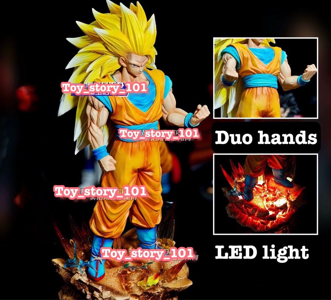 35cm 🔥 Super Saiyan 3 Goku 2.0 – Dragon Ball Figure | LED Light-Up GK ...
