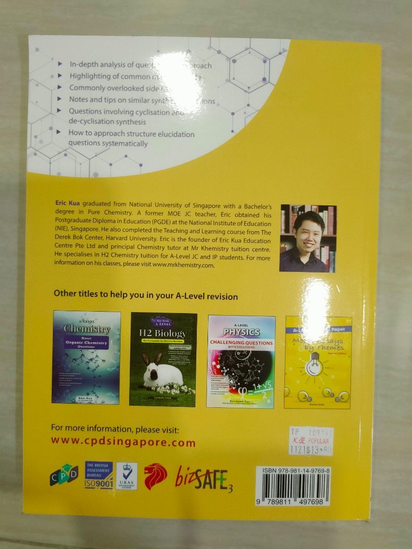 A level H2 Chemistry Organic Chemistry, Hobbies & Toys, Books & Magazines, Assessment Books on ...