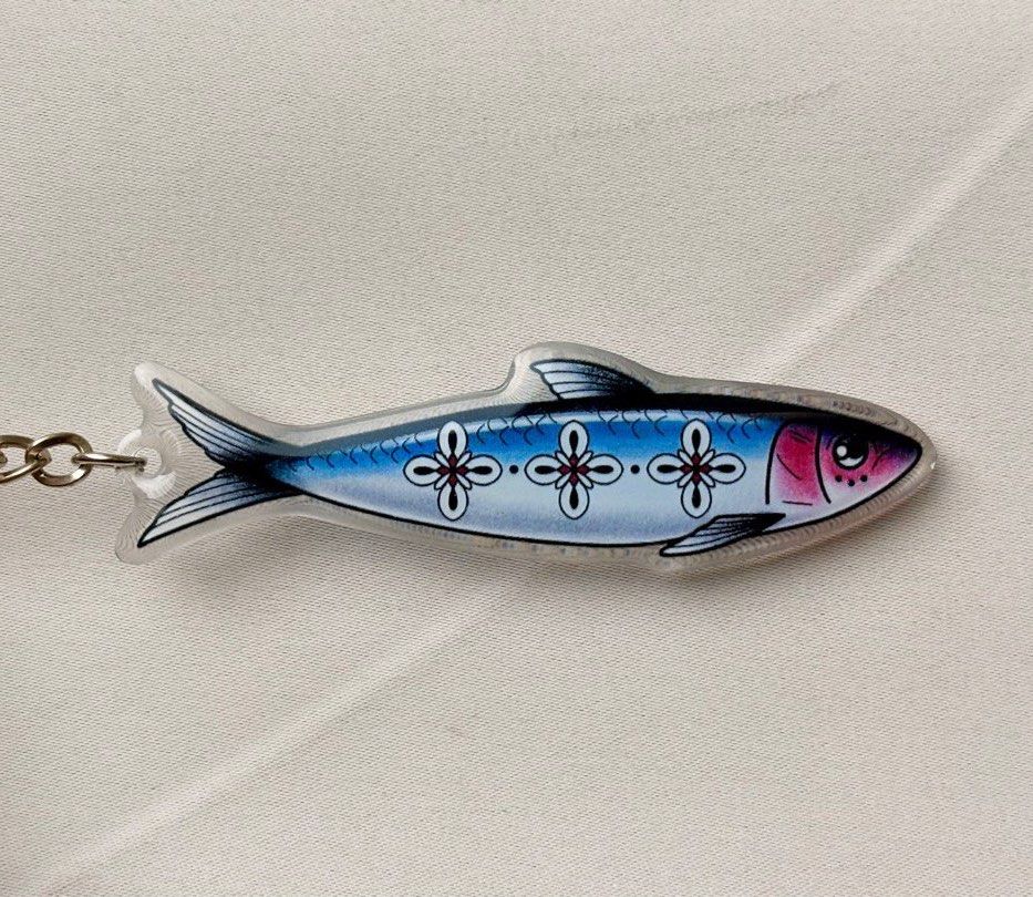 Acrylic Sardine Keychains, Hobbies & Toys, Stationery & Craft, Handmade ...