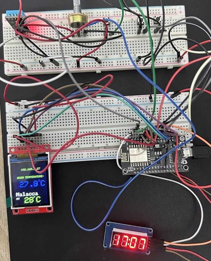 Arduino Project Smart Clock with Temperature Sensors & Spotify ...