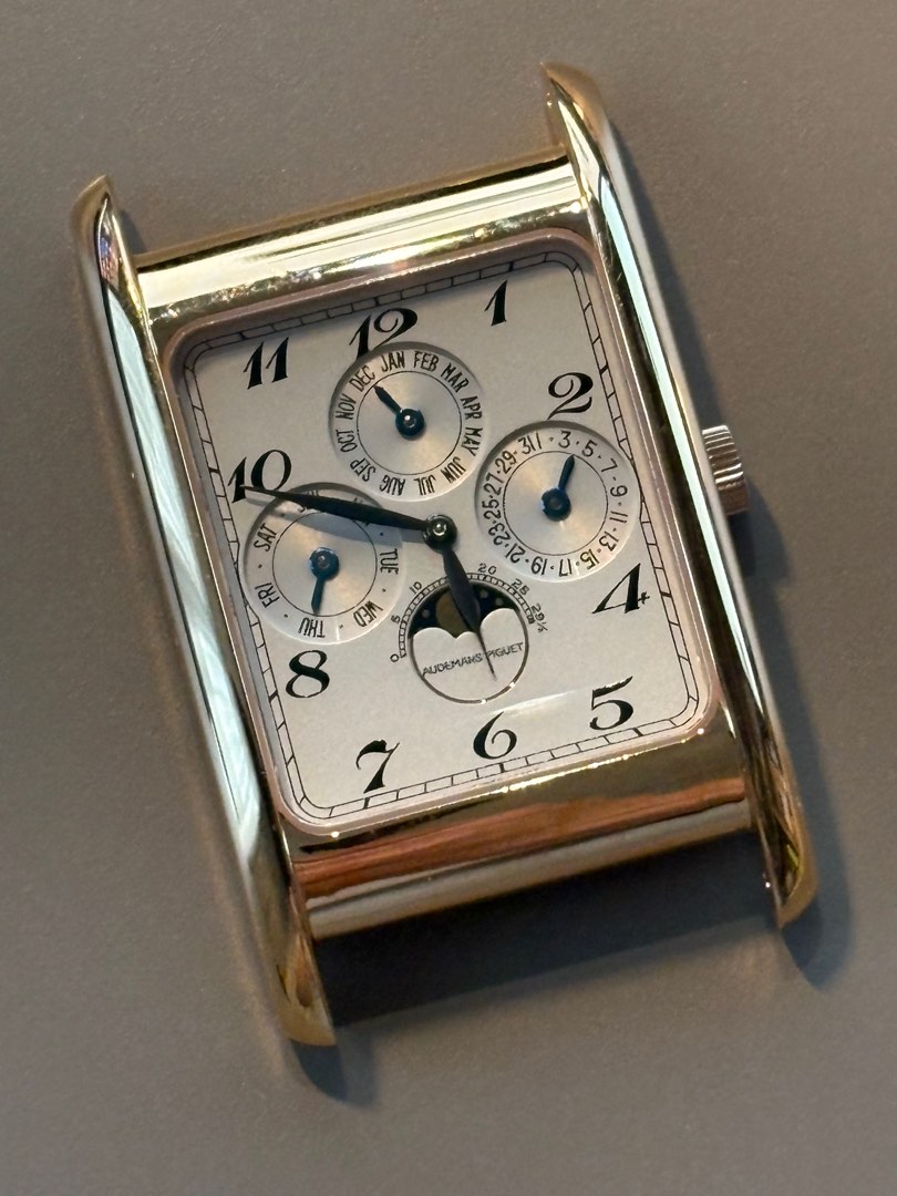FS: AP Audemars 18k Yelllow Gold Edward Piguet Rectangular Quantieme ...