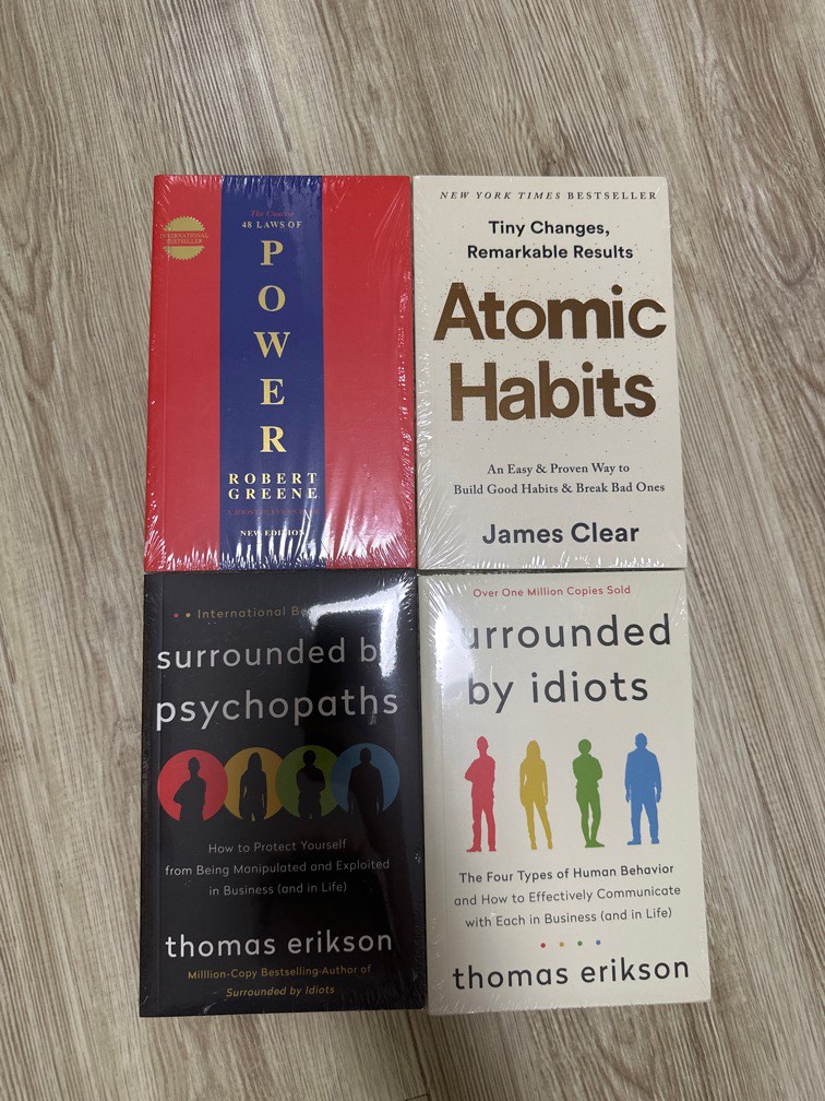 BRAND NEW SALE SURROUNDED BY IDIOTS SURROUNDED BY PSYCHOPATHS 48 LAWS OF POWER ATOMIC HABITS ...