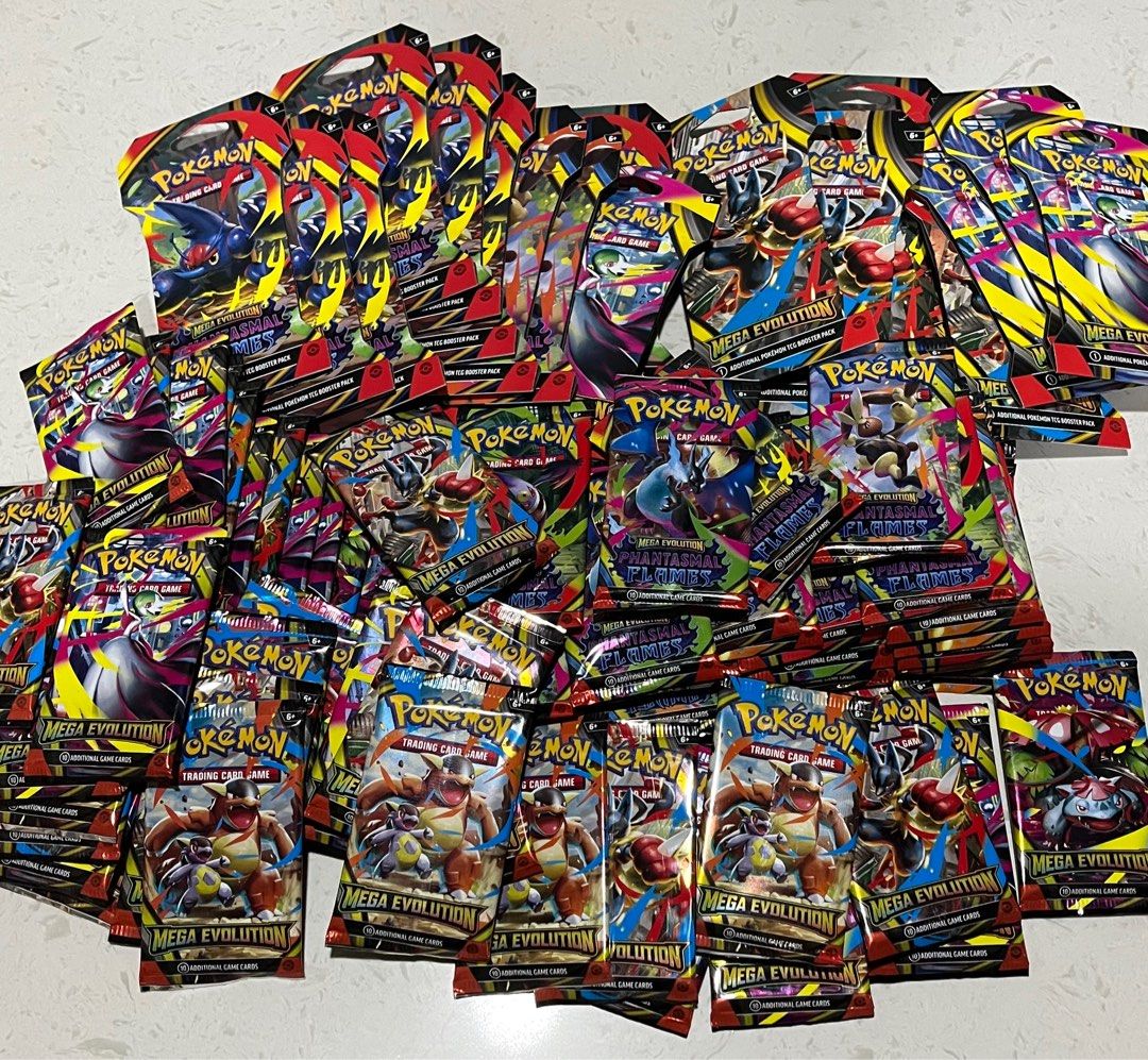 CHEAPEST Pokemon TCG ME01/ME02 Mega evolutions and phantasmal flames ...