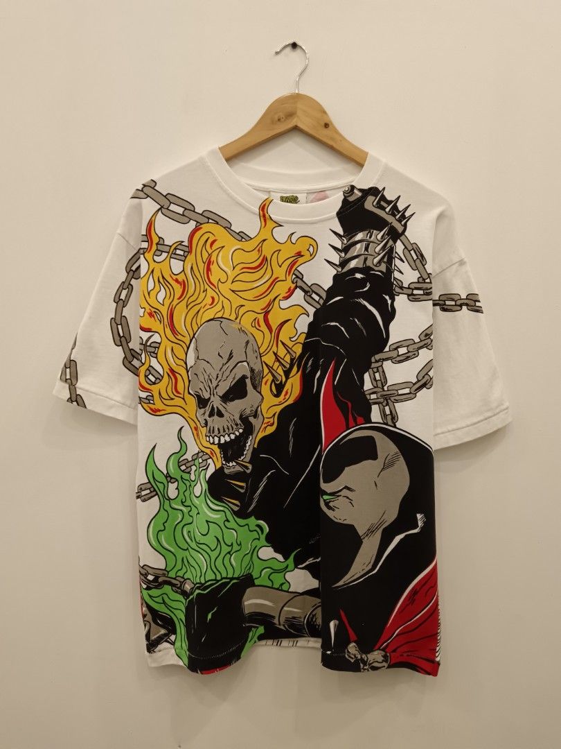 CHRONIC IMAGE BOOTLEG GHOST RIDER VS SPAWN, Men's Fashion, Tops & Sets ...