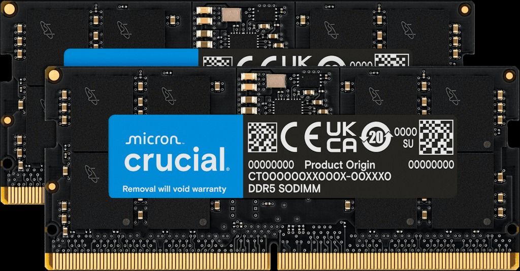Crucial 96GB RAM Kit (2x48GB) DDR5 5600MHz CL46 SODIMM (CT2K48G56C46S5 ...