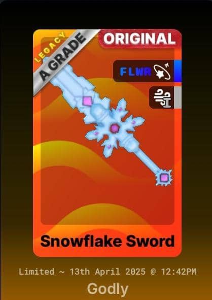 DEATH BALL SNOWFLAKE SWORD (A GRADE), Video Gaming, Video Games, Others ...
