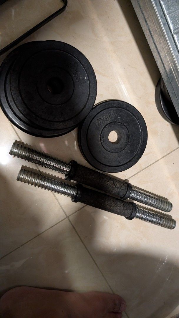 Dumbbell Set with Weight Plates, Sports Equipment, Exercise & Fitness ...