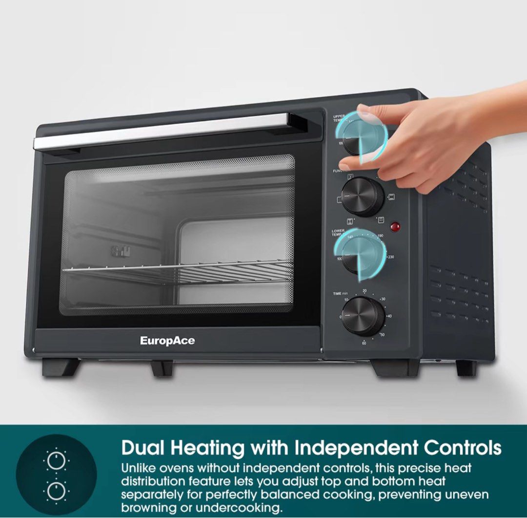 EuropAce 30L Electric Convection Oven EEO5303DGY, TV & Home Appliances ...