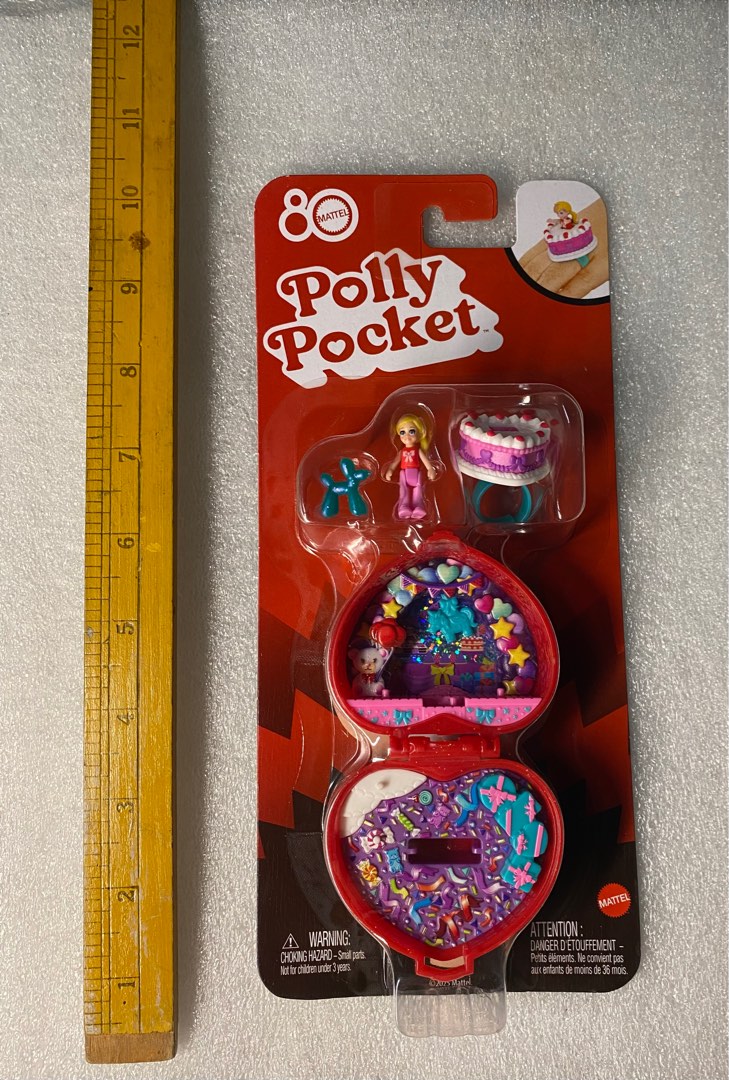 Mattel 80th Anniversary edition Polly Pocket Ruby Red Ring Box playset ...