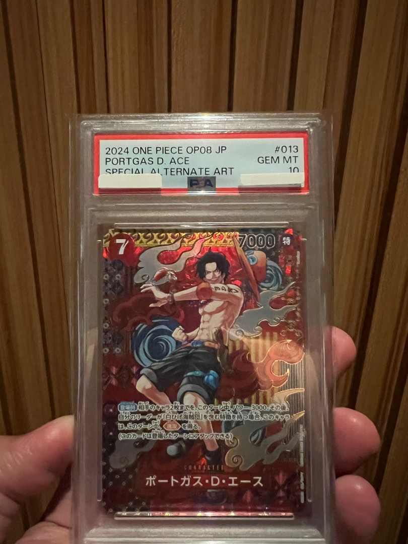 One Piece OP08 JP Portgas D. Ace Special Alternate Art PSA 10, Hobbies ...