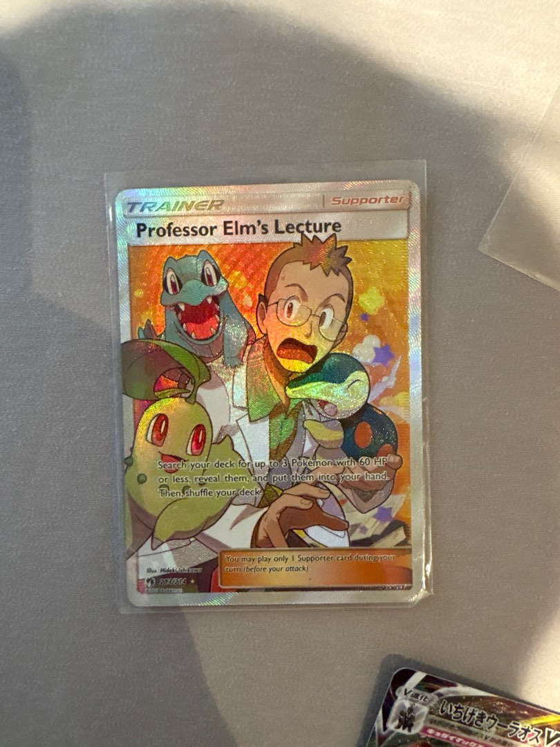Professor Elm's Lecture Full Art Pokemon Card, Hobbies & Toys, Toys ...