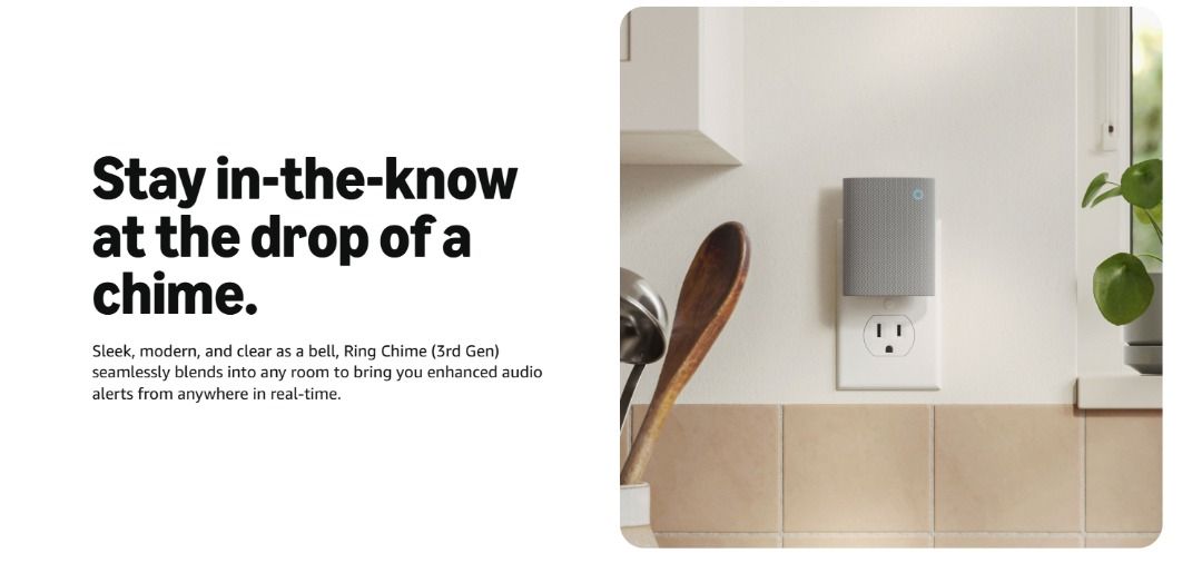Ring Chime (3rd Gen 2025) Enhanced audio real-time alerts custom sounds ...