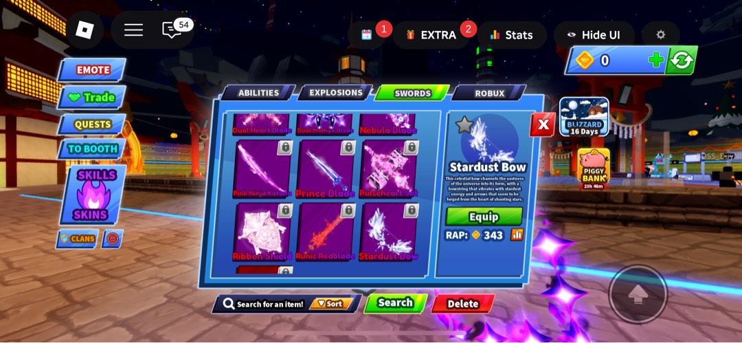 Roblox blade ball Stardust Bow, Video Gaming, Gaming Accessories, In ...