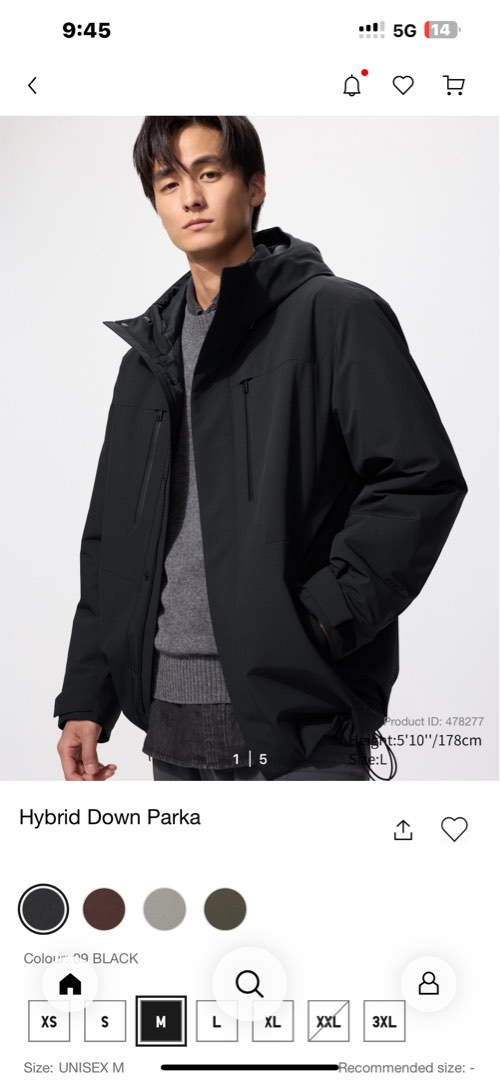 Uniqlo Winter Jacket Hybrid Down Parka, Men's Fashion, Coats, Jackets ...
