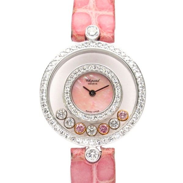 Vintage Pre-Owned - Chopard Happy Diamonds Pink Nacre MOP Alligator ...