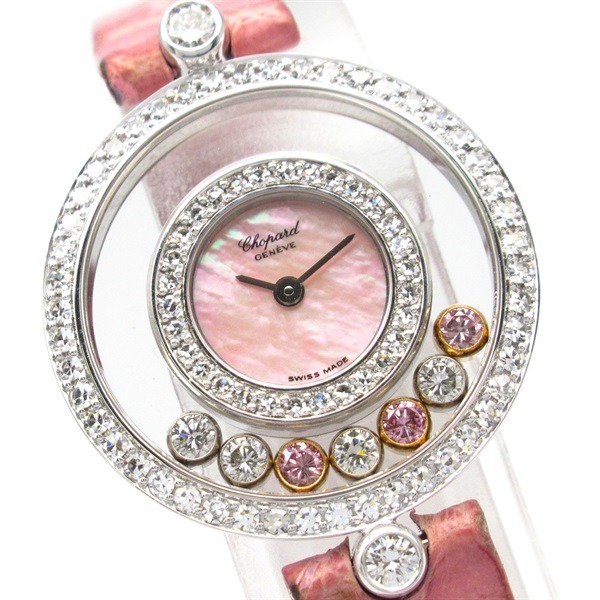 Vintage Pre-Owned - Chopard Happy Diamonds Pink Nacre MOP Alligator ...