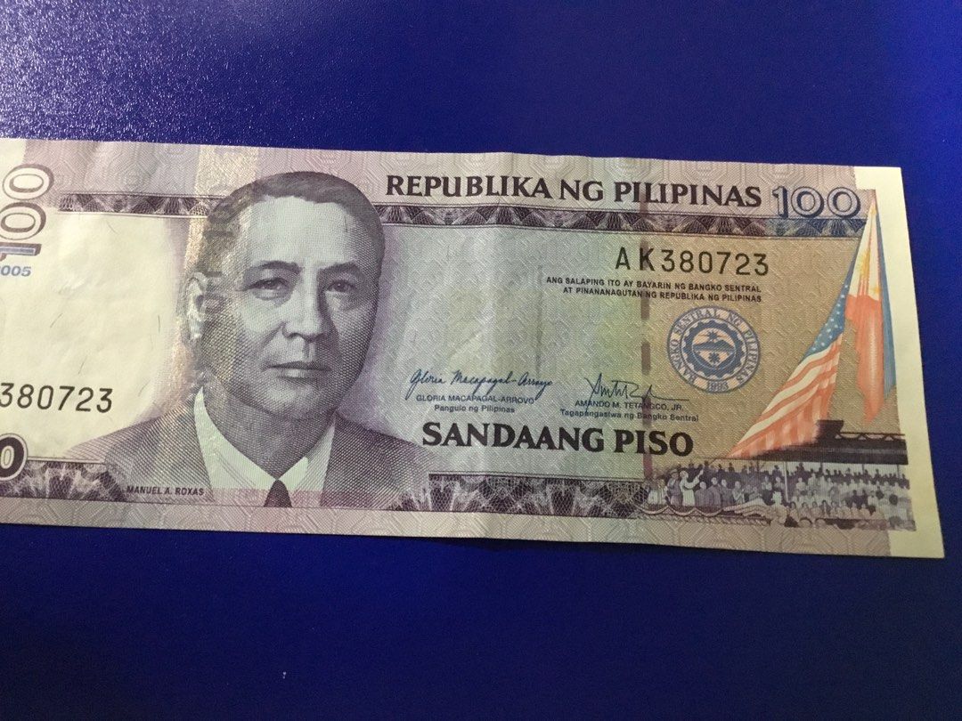 100 Piso Phil Banknote Arrovo Error, Hobbies & Toys, Memorabilia ...