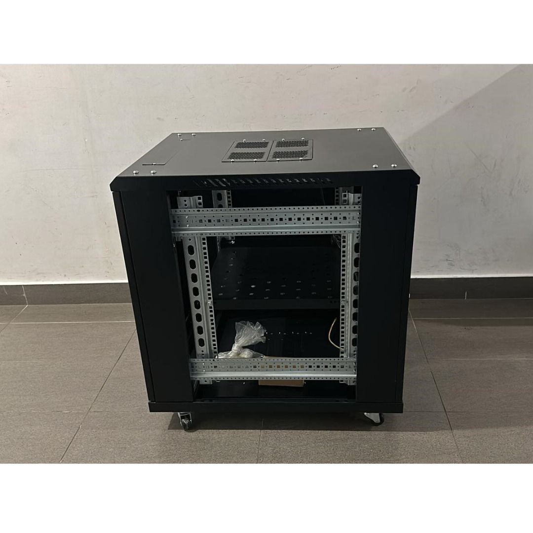 15U Standard 19" Server AV mobile rack for CCTV data storage with mesh ...