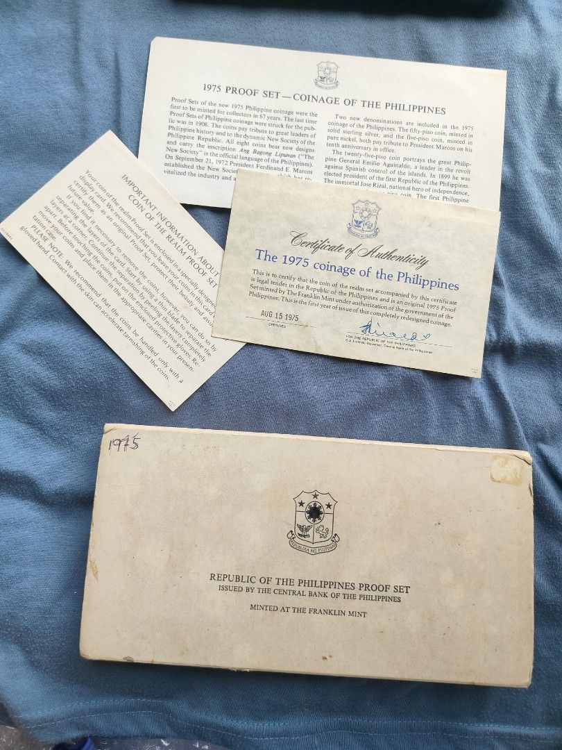1975 Republic of the Philippines Silver coin Proof Set, Hobbies & Toys ...