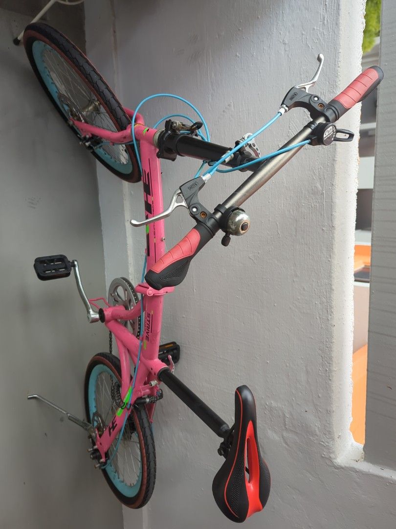 3H Strive Folding Bike - Pink, Sports Equipment, Bicycles & Parts, Bicycles on Carousell