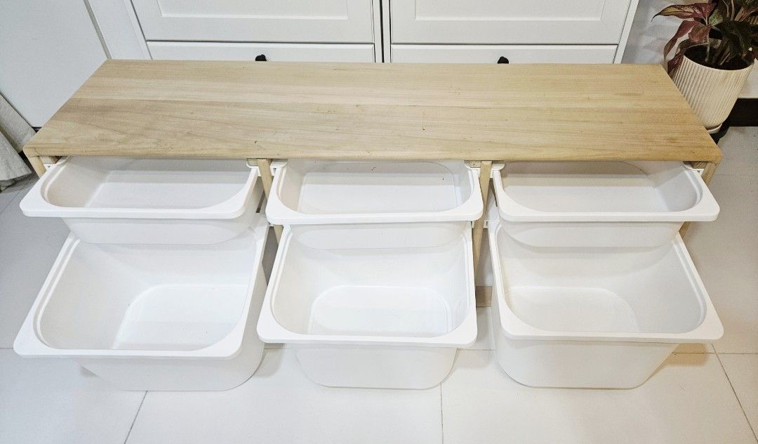 70% less - HIPVAN MICAH wooden Kids Storage Bench with 6 Bins ...