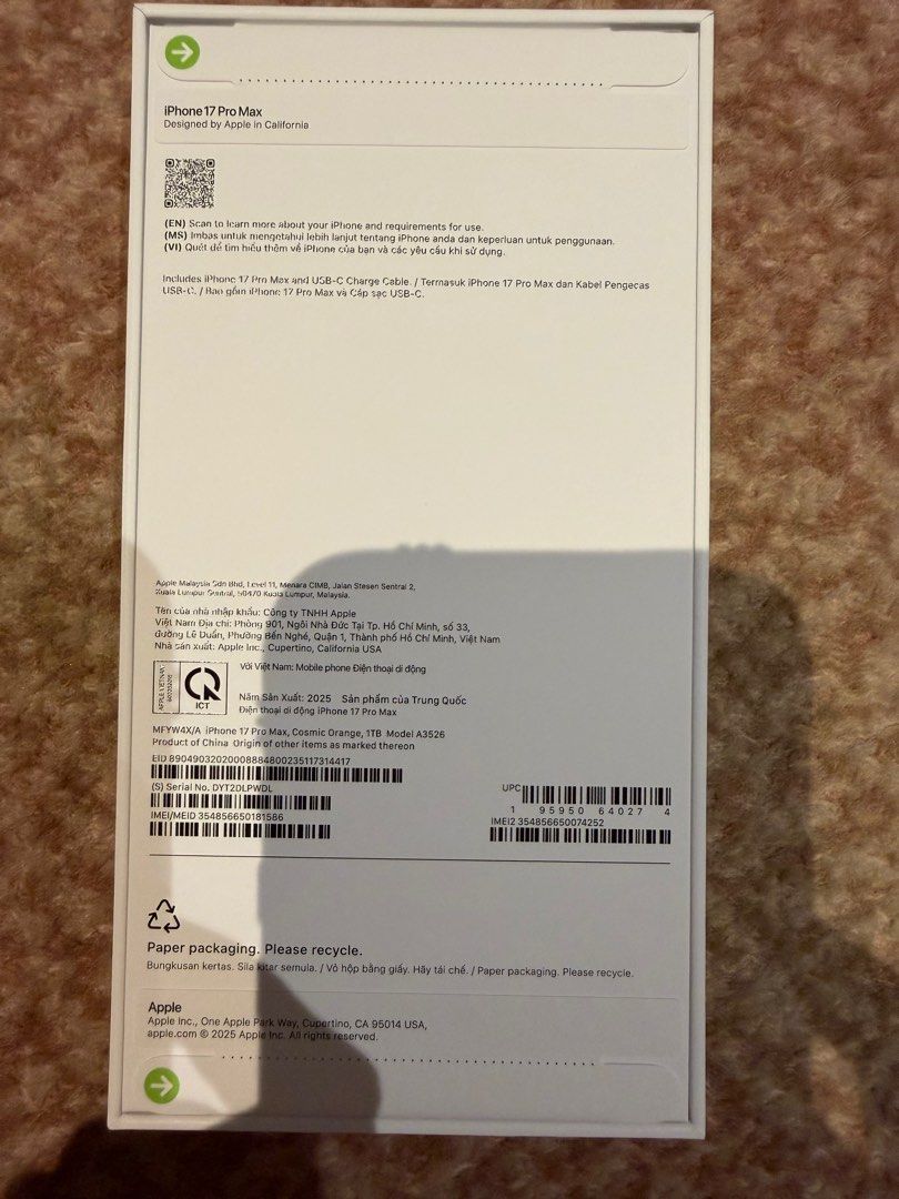 Apple iPhone 17 Pro Max - Cosmic Orange, Mobile Phones & Gadgets ...