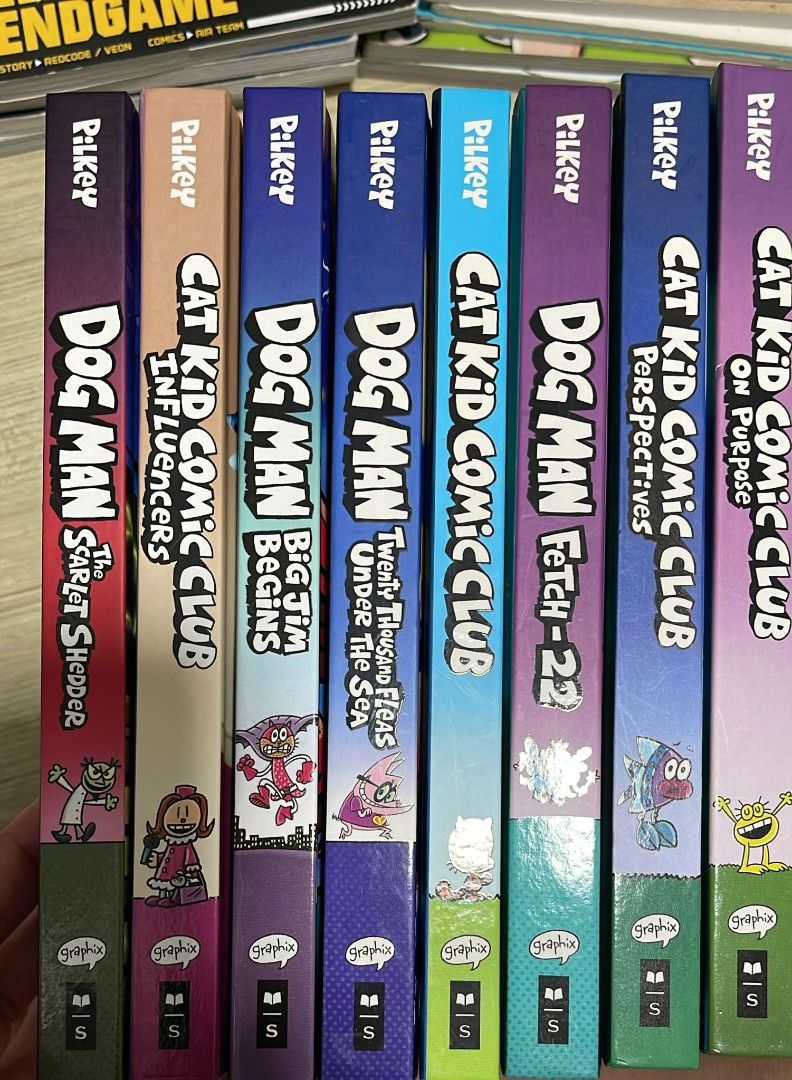 Dog Man & Cat Kid Comic Club Books by Dav Pilkey, Hobbies & Toys, Books ...