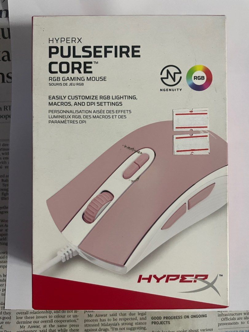 HyperX Pulsefire Core RGB Gaming Mouse, Computers & Tech, Parts ...