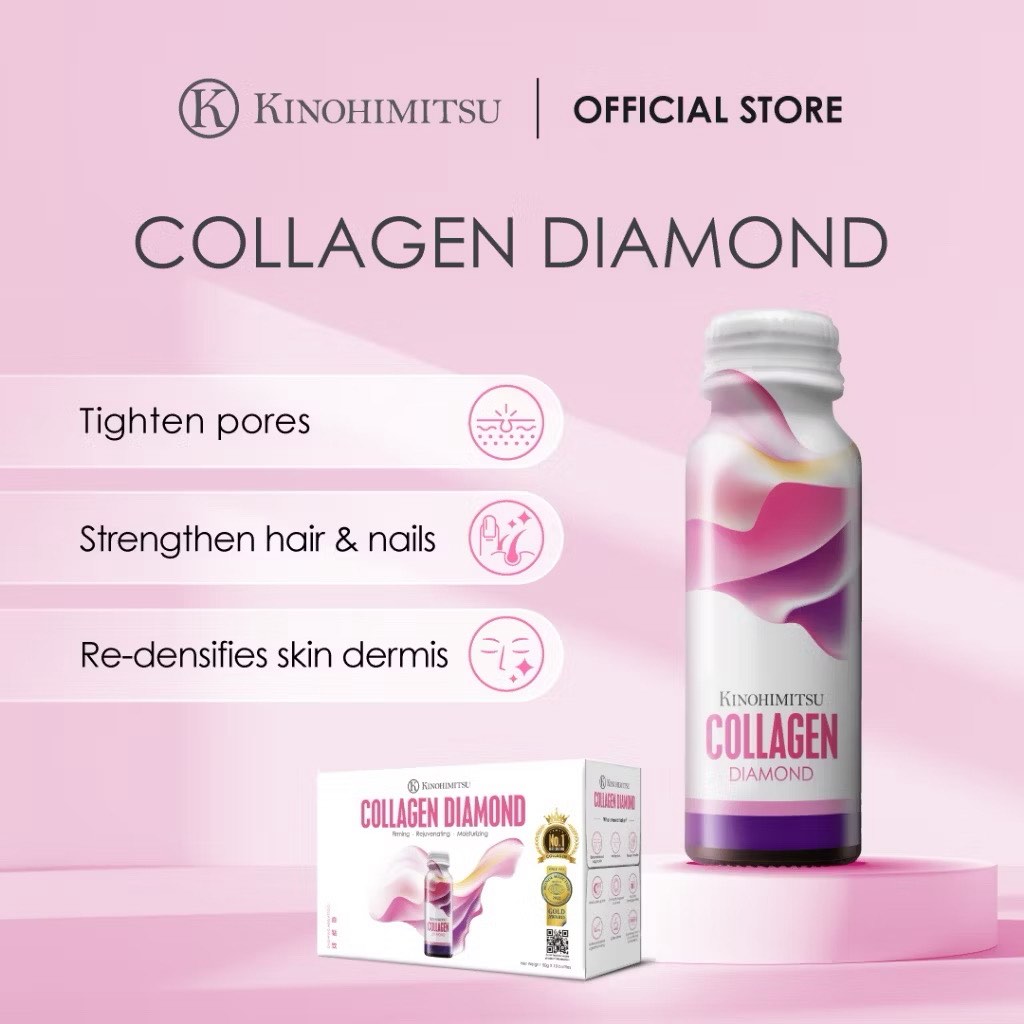 Kinohimitsu Collagen Diamond Drink, Health & Nutrition, Health ...