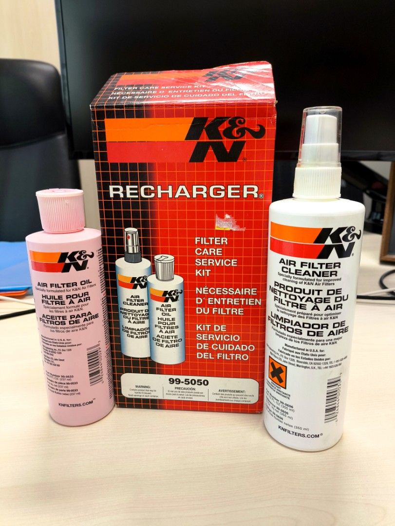 K&N Air Filter Recharge Kit - Filter Cleaner & Filter Oil, Car ...