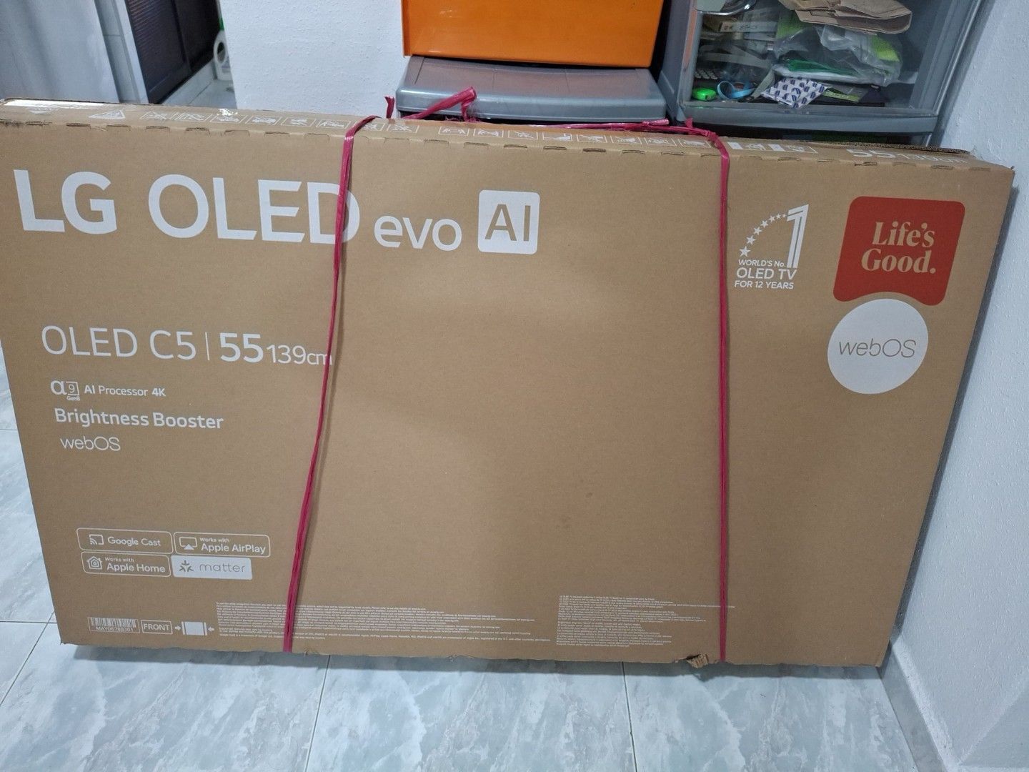 55" Empty TV Box With Styrofoam, Furniture & Home Living, Home ...