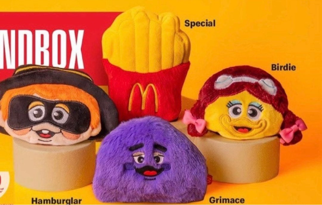 McDonald's Character Plush Toys - Hamburglar, Grimace, Birdie, Fries ...