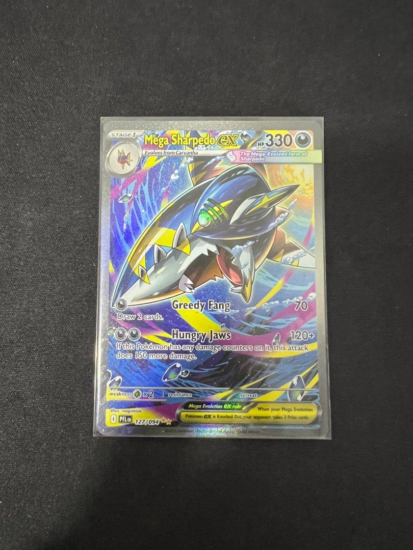Mega Sharpedo EX Pokemon Card, Hobbies & Toys, Toys & Games on Carousell