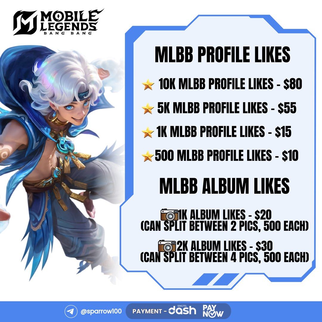 MOBILE LEGENDS PROFILE LIKES | MLBB CHARISMA | MLBB ALBUM LIKES | MLBB ...