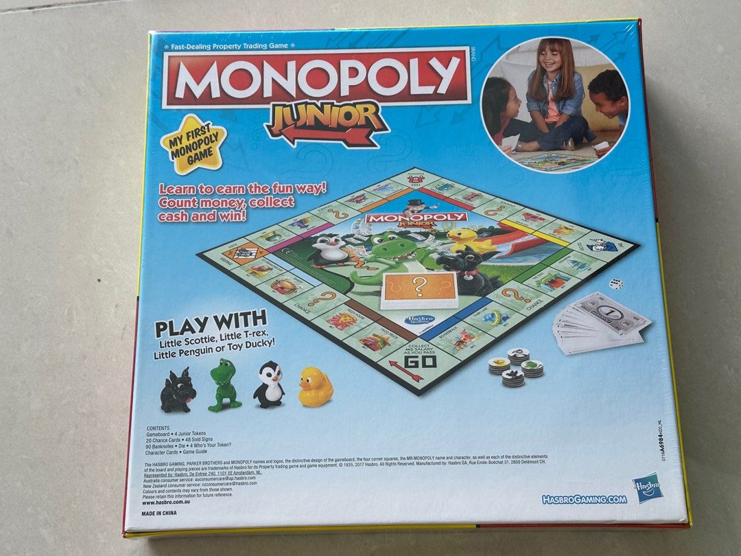 Monopoly Junior Board Game, Hobbies & Toys, Toys & Games on Carousell