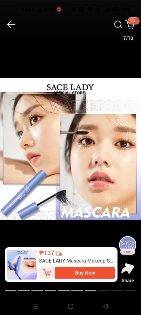 SACE LADY Waterproof Mascara, Exp: May 2026 onwards, Beauty & Personal ...